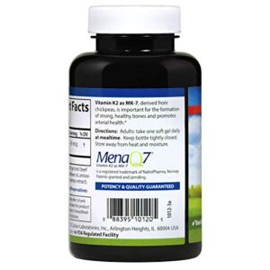 Carlson - Vitamin K2 MK-7 (Menaquinone), 45 mcg, Bone Support, Circulation Function & Calcium Bioavailability, 180 Softgels