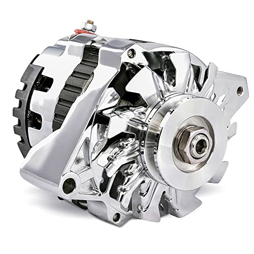 ProForm Alternator, CS130, 160 amp, 12V, 1-Wire, Single V-Belt Pulley, Straight Mount, Chrome, GM, Each