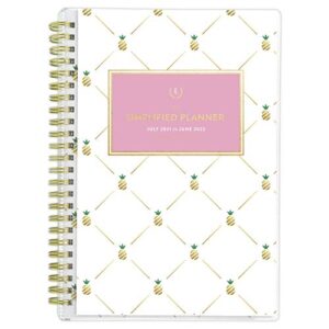 academic planner 2021-2022, simplified by emily ley for at-a-glance weekly & monthly planner, 5-1/2″ x 8-1/2″, small, customizable, for school, teacher, student, pineapple (el64-201a)