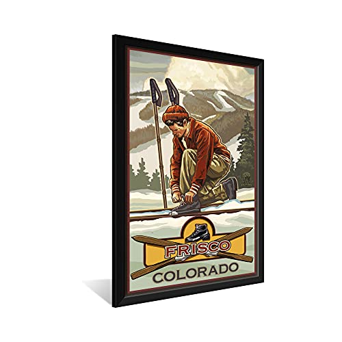 Frisco Colorado Professionally Framed Art Print from Travel Artwork by Artist Paul A. Lanquist Framed Art Size: 26" x 38"