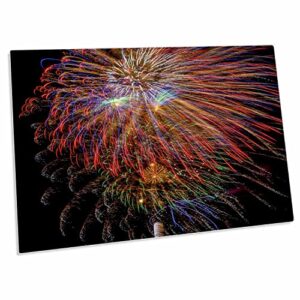 3drose usa, colorado, frisco, dillon reservoir. fireworks. – desk pad place mats (dpd-190711-1)