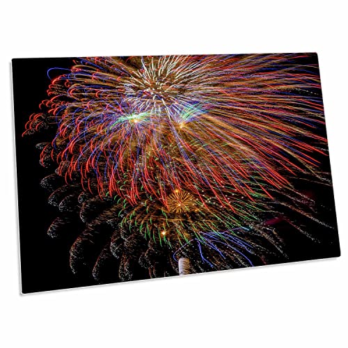 3dRose USA, Colorado, Frisco, Dillon Reservoir. Fireworks. - Desk Pad Place Mats (dpd-190711-1)