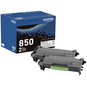 brother genuine high-yield black toner cartridge twin pack tn850 2pk, model: tn8502pk