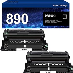 2 Pack Compatible DR890 DR-890 Drum Unit Replacement for Brother HL-L6400DW HL-L6400DWT HL-L6250DW MFC-L6900DW MFC-L6750DW