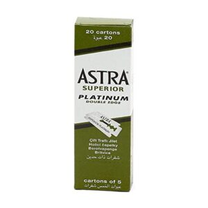 astra platinum double edge safety razor blades ,100 count (pack of 1)