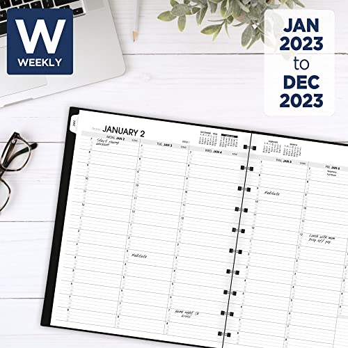 AT-A-GLANCE Move-A-Page 2023 RY Weekly Monthly Appointment Book Planner, Black, Large, 8 3/4" x 11"