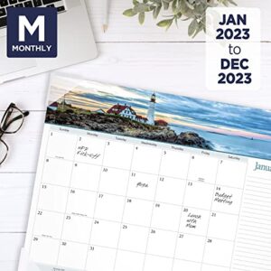 AT-A-GLANCE 2023 Monthly Desk Calendar, Desk Pad, 21-3/4" x 17", Standard, Panoramic, Landscape (89802)