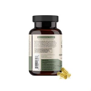 Terra Origin ADK Essential Vitamins - 60 High Potency Liquid Capsules, Vegan, Non-GMO, Gluten Free, Made in The USA.