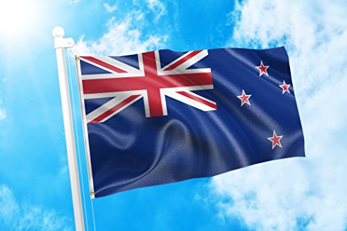 DMSE New Zealand Zealanders Kiwis Union Jack Flag 3X5 Ft Foot 100% Polyester 100D Flag UV Resistant (3' X 5' Ft Foot)