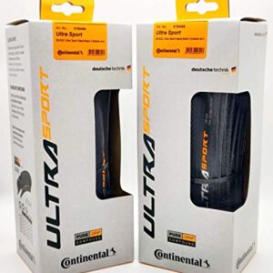 Continental Ultra Sport III 700x28 Black/Black Folding PureGrip - Pair (2 Tires)