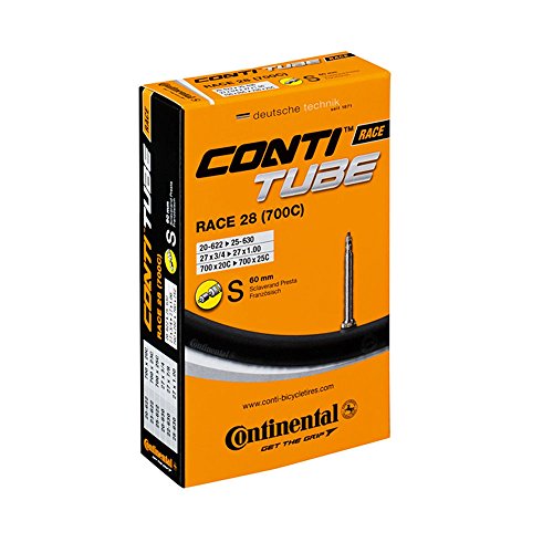 Continental Bicycle Tubes Race 28 700x20-25 SV60 Presta Valve 60mm Bike Tube - Value Bundle 5-in-1 Bicycle Tube 700c