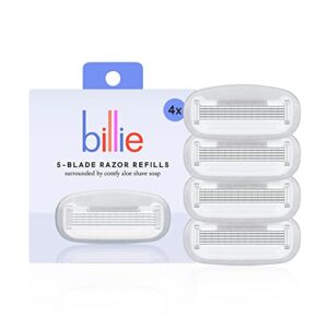 billie women’s razor refill blades 5-blade cartridges – 4 count