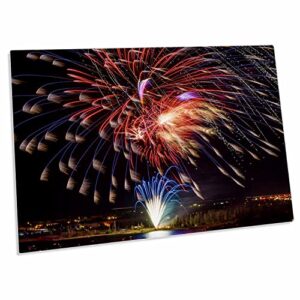 3drose usa, colorado, frisco, dillon reservoir. fireworks. – desk pad place mats (dpd-190710-1)