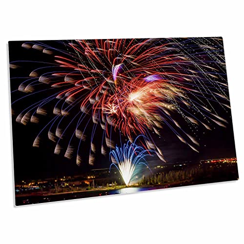 3dRose USA, Colorado, Frisco, Dillon Reservoir. Fireworks. - Desk Pad Place Mats (dpd-190710-1)