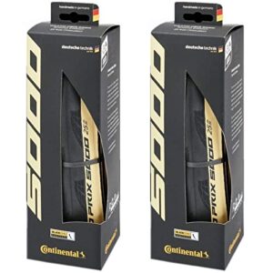 continental pair grand prix 5000 folding tires 700x25c black cream road race