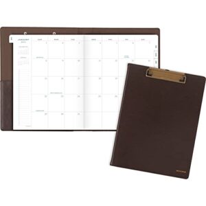 AT-A-GLANCE Signature Collection Clipboard with 2023 RY Monthly Planner, Brown, Large, 8" x 11"