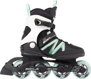 k2 kinetic 80 pro inline skates womens sz 10 black/sage