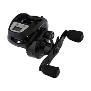 abu garcia maxtoro digital line counter low profile baitcast fishing reel, black, 50lp