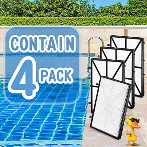 POOL BETTER 9991432-R4 Ultra Fine Cartridge Filter Panels,4 Pack Robotic Pool Cleaner Filter for Dolphin M400, M500, Nautilus CC Plus, Black and White