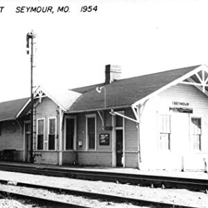 Seymour Missouri Frisco Depot Train Station Real Photo Vintage Postcard AA61383