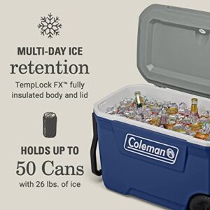 Coleman Wheeled Cooler, 316 Series, 62-Quart, Twilight