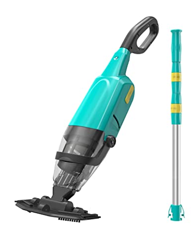 Efurden Handheld Pool Vacuum, Rechargeable Pool Cleaner with Running Time up to 60-Minutes Ideal for Above Ground Pools, Spas and Hot Tub for Sand and Debris, Green