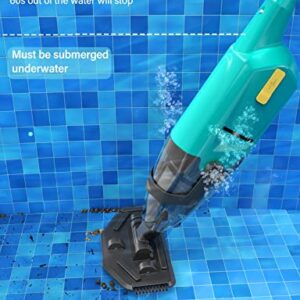 Efurden Handheld Pool Vacuum, Rechargeable Pool Cleaner with Running Time up to 60-Minutes Ideal for Above Ground Pools, Spas and Hot Tub for Sand and Debris, Green