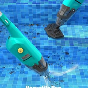 Efurden Handheld Pool Vacuum, Rechargeable Pool Cleaner with Running Time up to 60-Minutes Ideal for Above Ground Pools, Spas and Hot Tub for Sand and Debris, Green