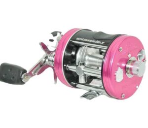 abu garcia pro rocket6500 pink chrome trim 6.3:1 pr-6500carppk