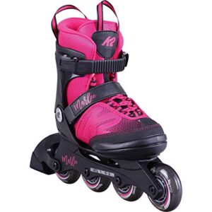 k2 skate youth marlee inline skates, magenta, 4-8