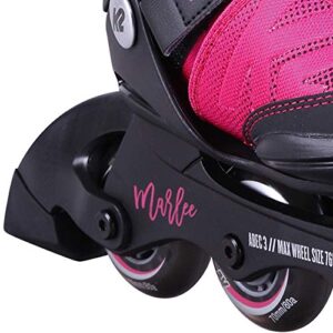 K2 Skate Youth Marlee Inline Skates, Magenta, 4-8