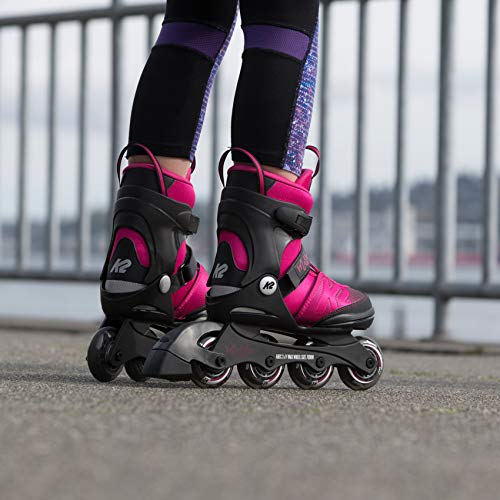 K2 Skate Youth Marlee Inline Skates, Magenta, 4-8