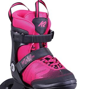 K2 Skate Youth Marlee Inline Skates, Magenta, 4-8