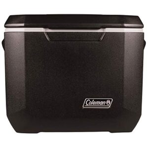 coleman rolling cooler | 50 quart xtreme 5 day cooler with wheels | wheeled hard cooler keeps ice up to 5 days, black