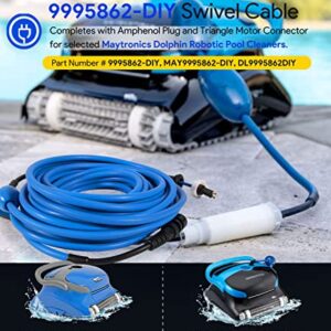 9995862 DIY Swivel Cable 2 Wire, 18M, Replace for Dolphin Pool Cleaners M200, Nautilus CC Plus, Maytronics 9995862-DIY