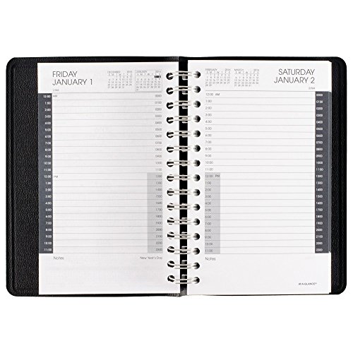 AT-A-GLANCE Daily Appointment Book / Planner 2016, 24-Hour, 4-7/8 x 8 Inches, Black (70-203-05)