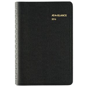 AT-A-GLANCE Daily Appointment Book / Planner 2016, 24-Hour, 4-7/8 x 8 Inches, Black (70-203-05)