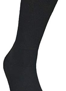 Diabetic Socks - 3 Pair- Large - Crew w/Arch Support - Size 10-13 - Bla...