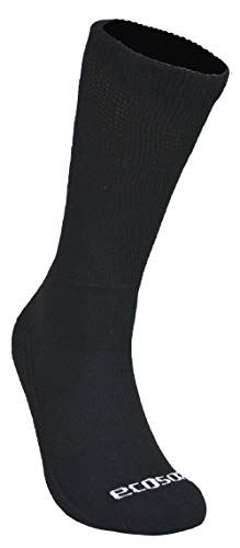 Diabetic Socks - 3 Pair- Large - Crew w/Arch Support - Size 10-13 - Bla...