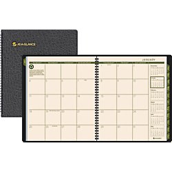 at-a-glance aag70260g05 – recycled monthly planner, black, 9″ x 11″, 2014