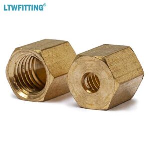 LTWFITTING Value Pack 1/8-Inch OD Brass Compression Union,Sleeve Ferrule,Nut (Pack of 85)