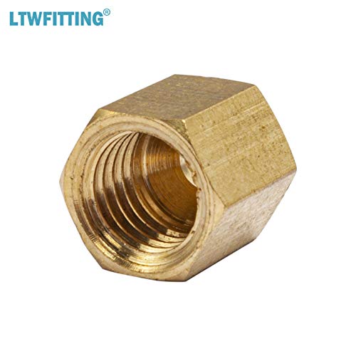 LTWFITTING Value Pack 1/8-Inch OD Brass Compression Union,Sleeve Ferrule,Nut (Pack of 85)