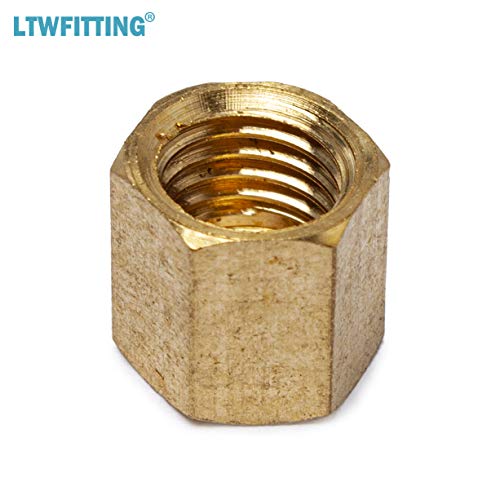 LTWFITTING Value Pack 1/8-Inch OD Brass Compression Union,Sleeve Ferrule,Nut (Pack of 85)