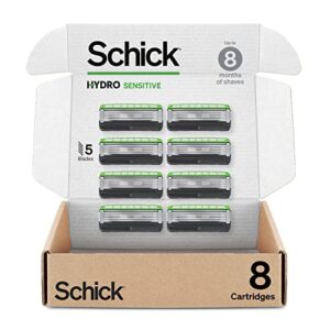 schick hydro sensitive refills — schick razor refills for men, men’s razor refills, 8 count