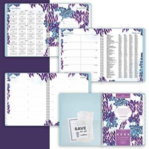 2021 Weekly & Monthly Appointment Book & Planner by AT-A-GLANCE, 8" x 11", Large, Wild Washes, Teal (523-905-21),White