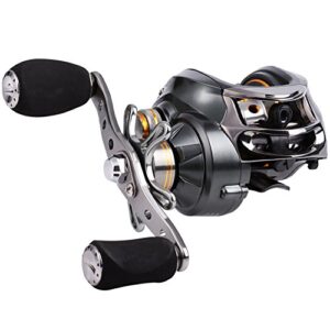 sougayilang baitcasting fishing reel, 11+1 shielded bearings, 18lb carbon fibre drag, 7.0:1 baitcsters,magnetic brake system fishing reel