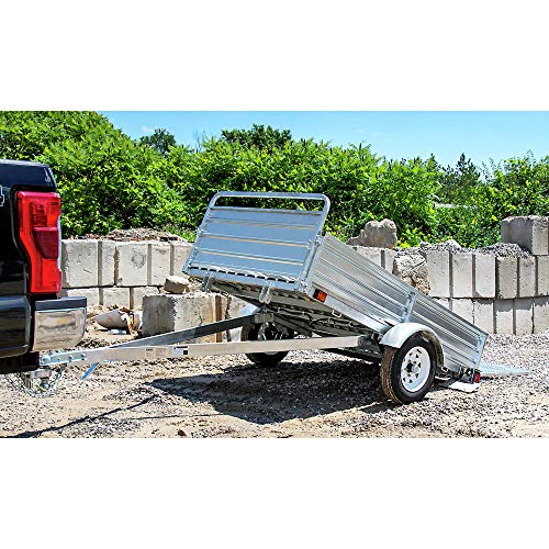 Detail K2 MMT5X7G-DUG 5 ft. x 7 ft. Multi Purpose Utility Trailer Kits with Drive Up Gate (Galvanized)