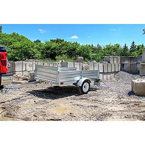 Detail K2 MMT5X7G-DUG 5 ft. x 7 ft. Multi Purpose Utility Trailer Kits with Drive Up Gate (Galvanized)