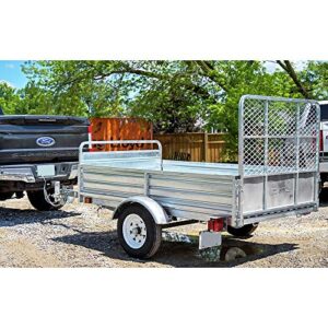 Detail K2 MMT5X7G-DUG 5 ft. x 7 ft. Multi Purpose Utility Trailer Kits with Drive Up Gate (Galvanized)