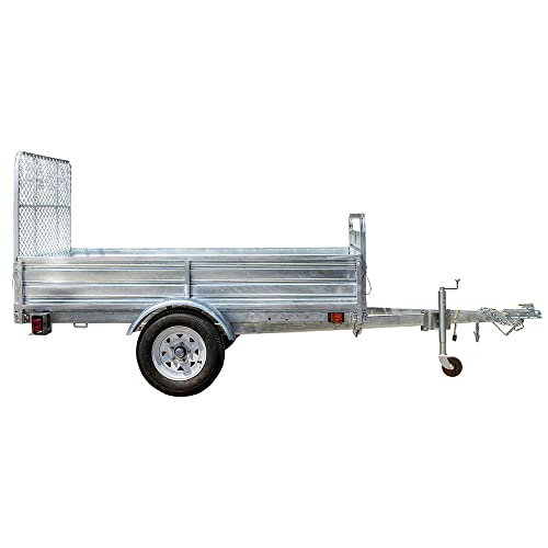 Detail K2 MMT5X7G-DUG 5 ft. x 7 ft. Multi Purpose Utility Trailer Kits with Drive Up Gate (Galvanized)